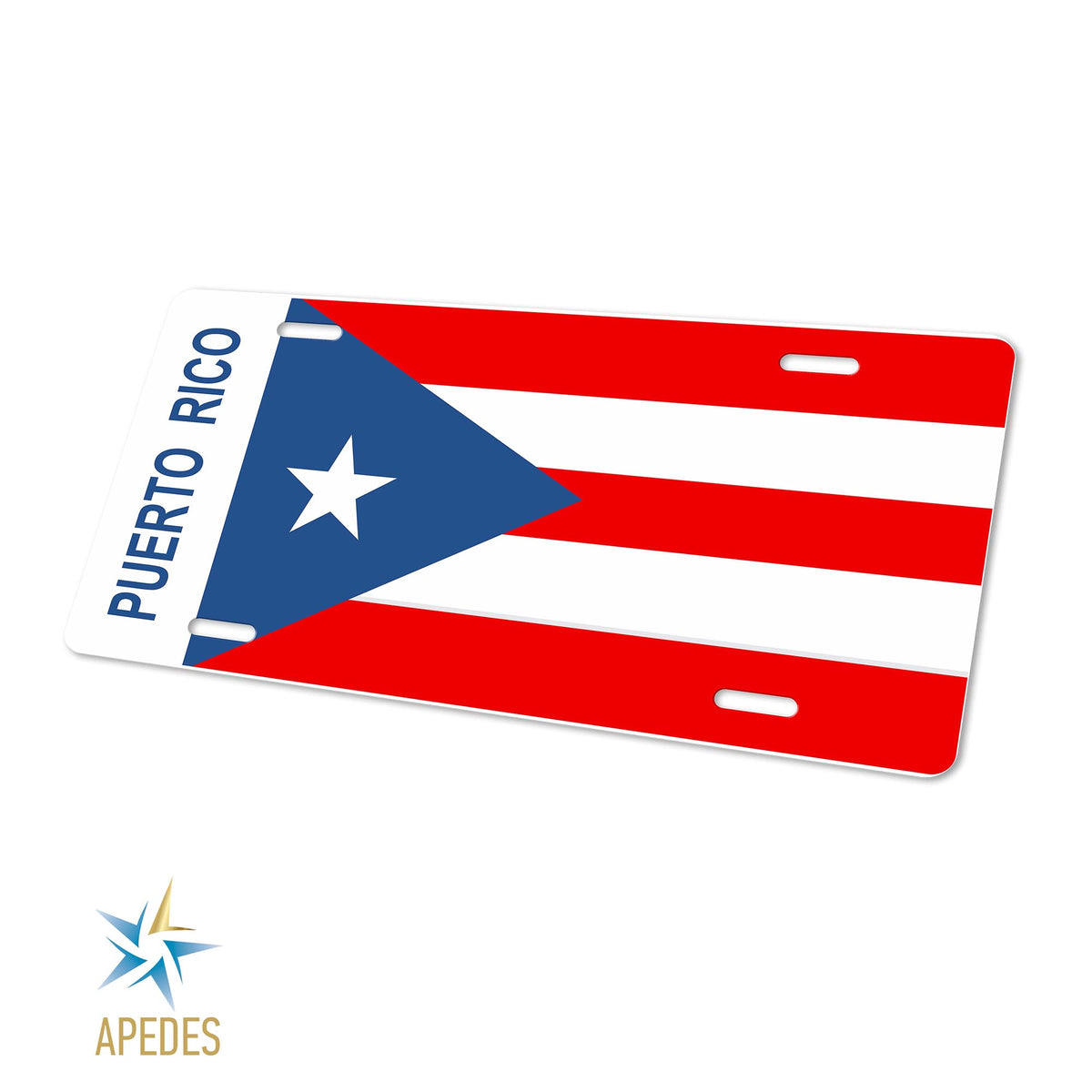 Puerto Rico Decorative License Plate — Apedes Flags And Banners