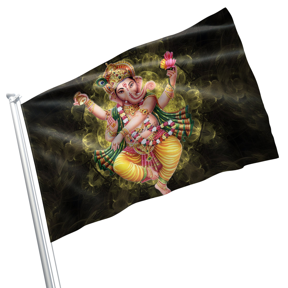 Buddhism Budda Ganesha Ganesh Ganapati Flag Banner — Apedes Flags And ...