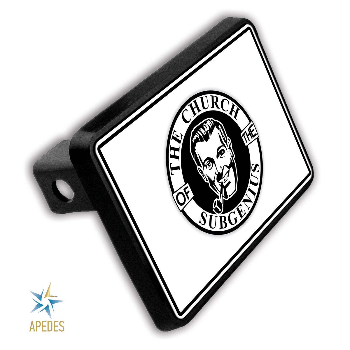Church of the SubGenius Trailer Hitch Cover — Apedes Flags And Banners