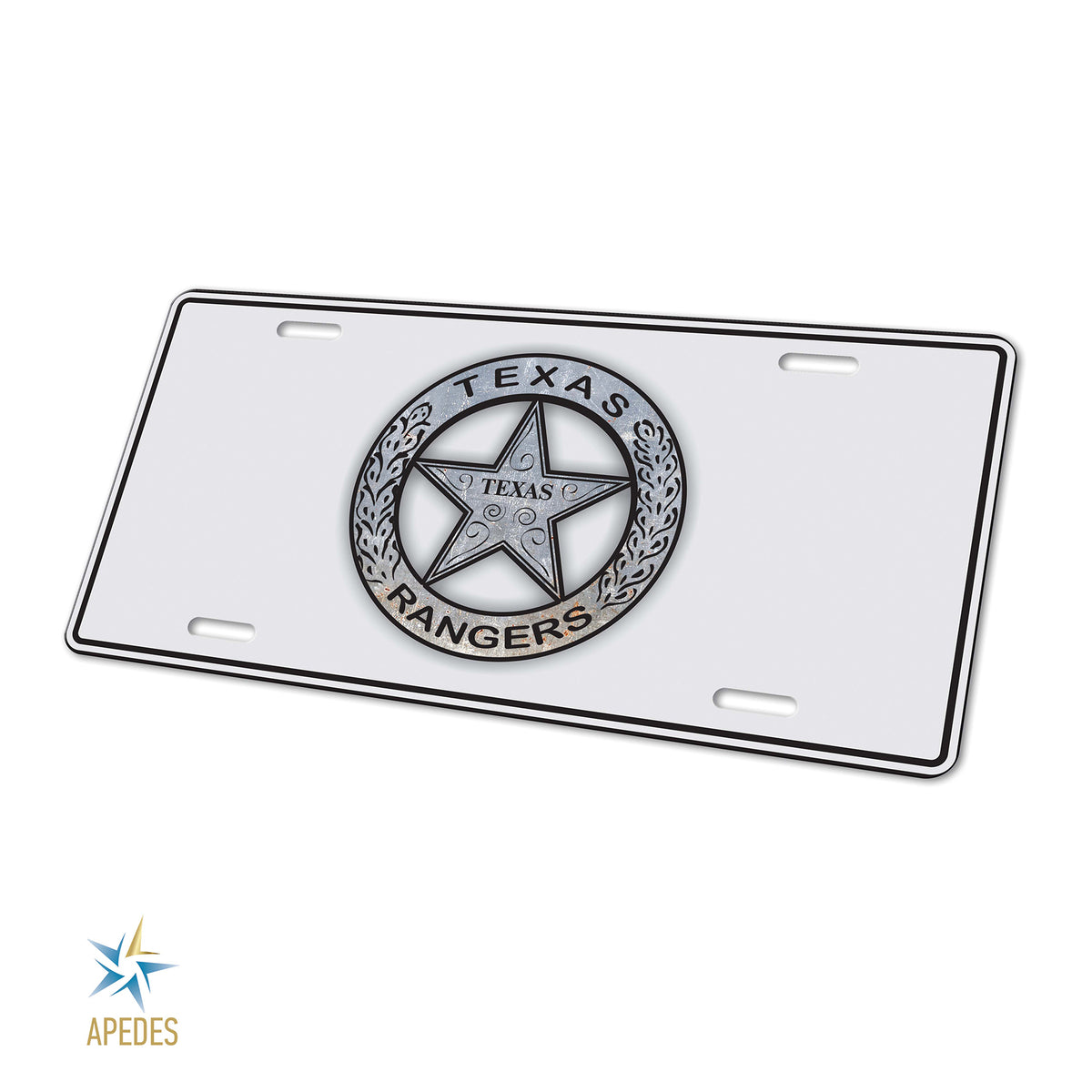 Texas Ranger Badge Decorative License Plate — Apedes Flags And Banners