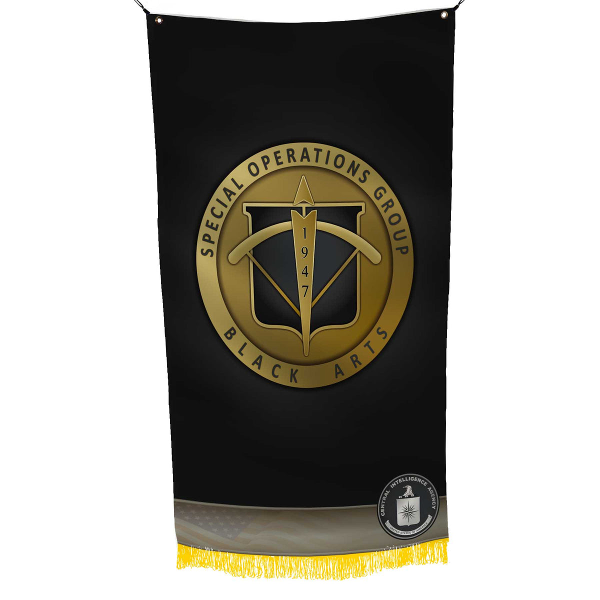 CIA NCS DO SAD SOG Special Operations Group Black Arts 1947 Lapel Flag ...