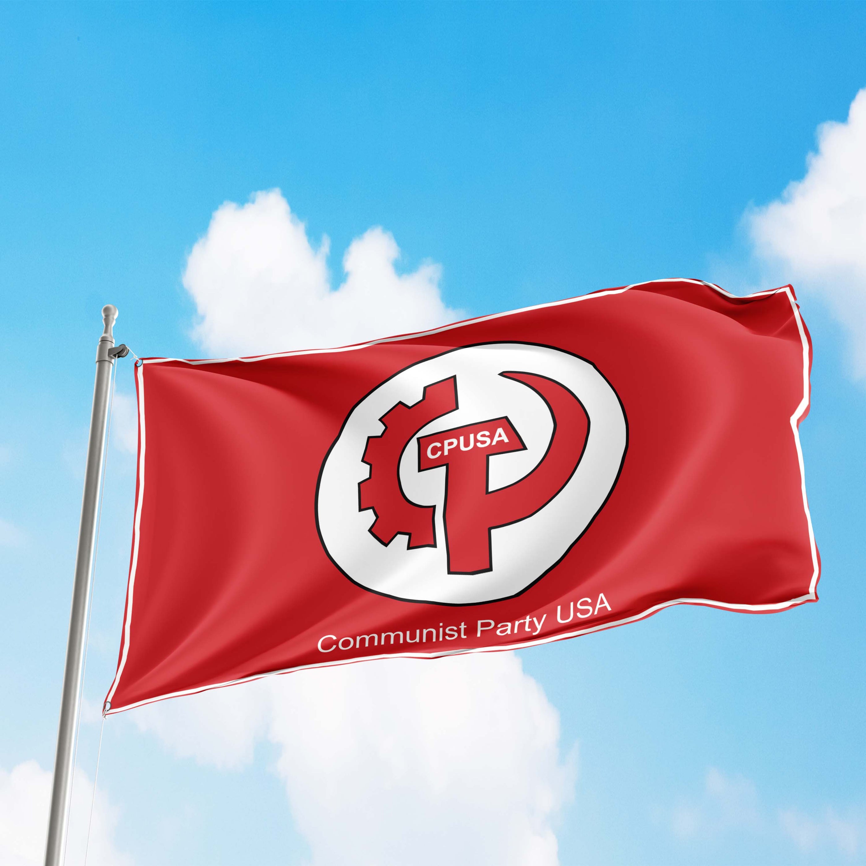 CPUSA Communist Party USA Garage Hangar Flag 3x5 — Apedes Flags And Banners