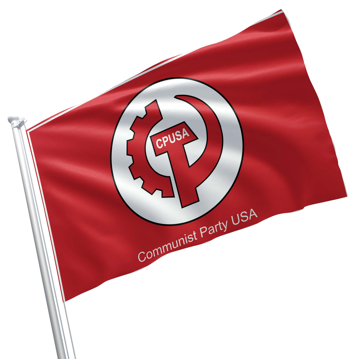CPUSA Communist Party USA Garage Hangar Flag 3x5 — Apedes Flags And Banners