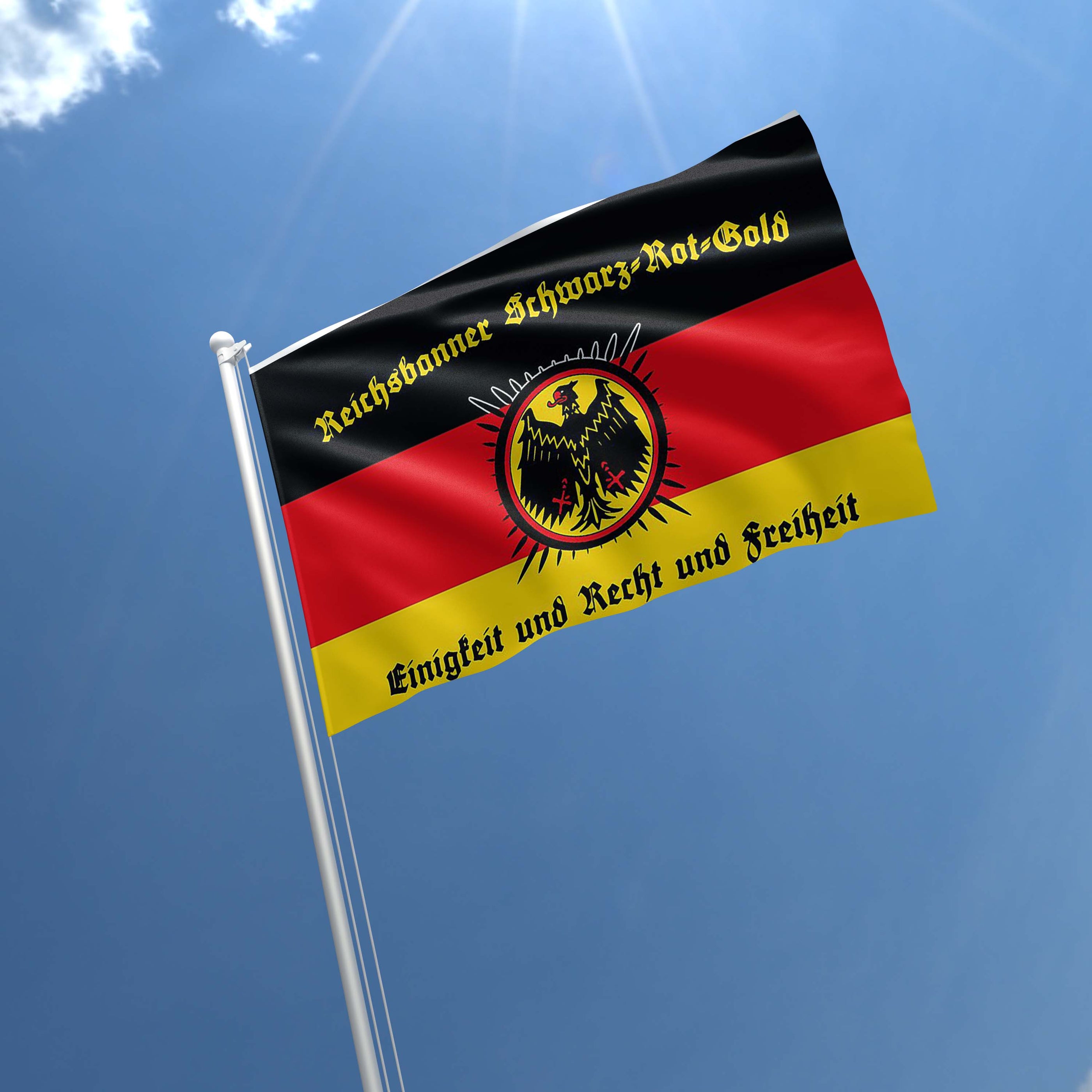 German Reichsbanner Schwarz-Rot-Gold Flag Banner — Apedes Flags And Banners