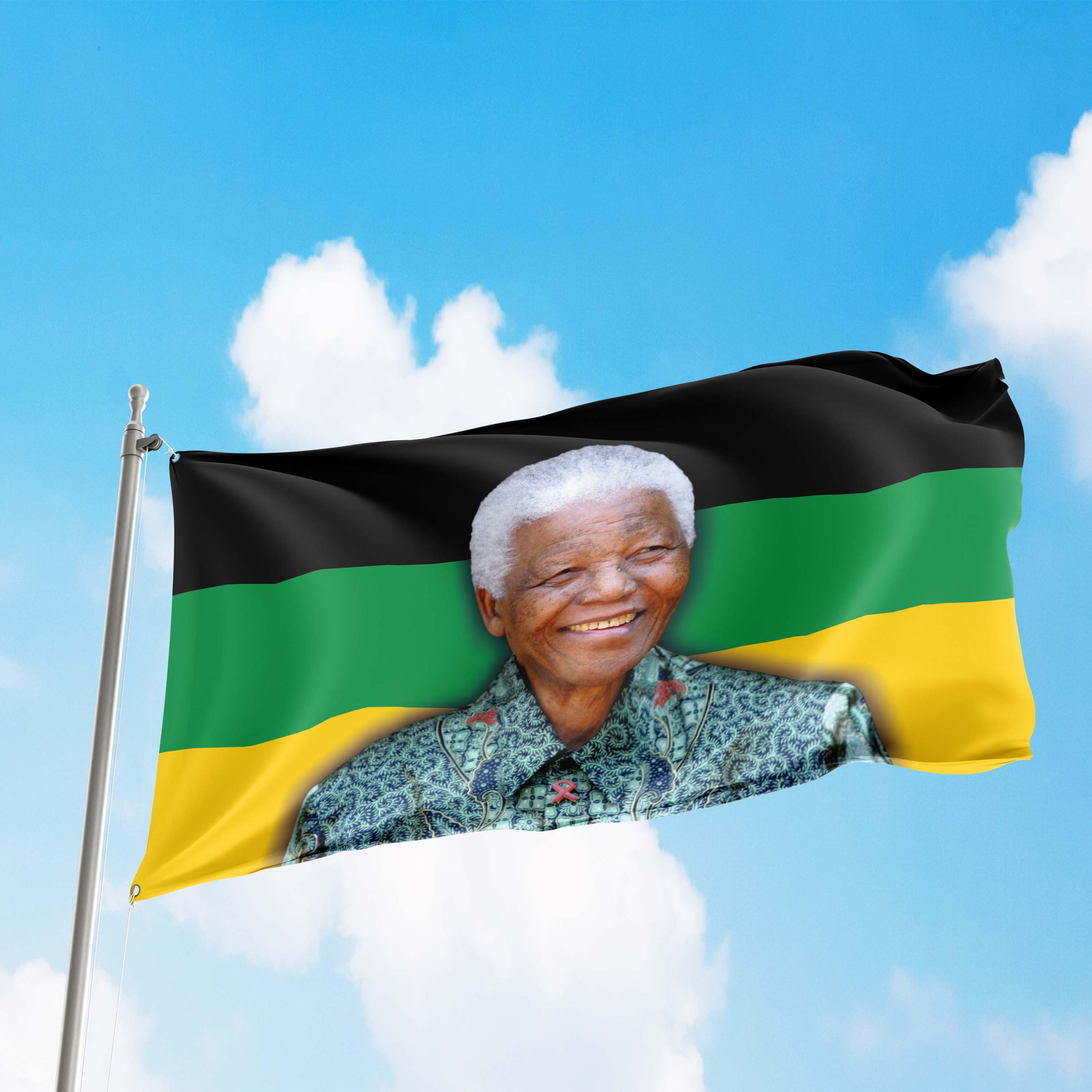 South Africa Spear of the Nation Nelson Mandela Flag Banner — Apedes ...
