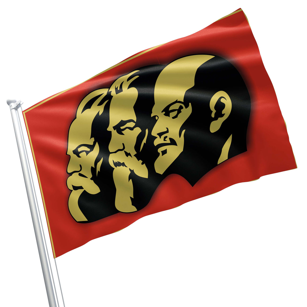 Lenin & Engels & Marks Flag Banner — Apedes Flags And Banners