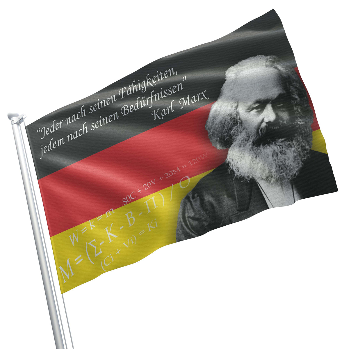 Karl Marx German Flag Banner — Apedes Flags And Banners