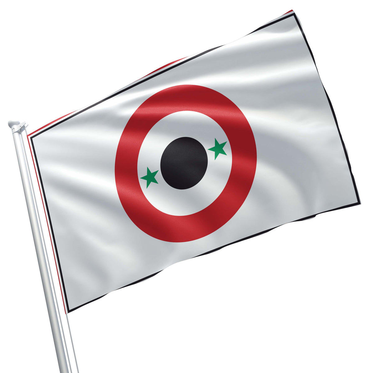 Syria Air Force Roundel Flag Banner — Apedes Flags And Banners