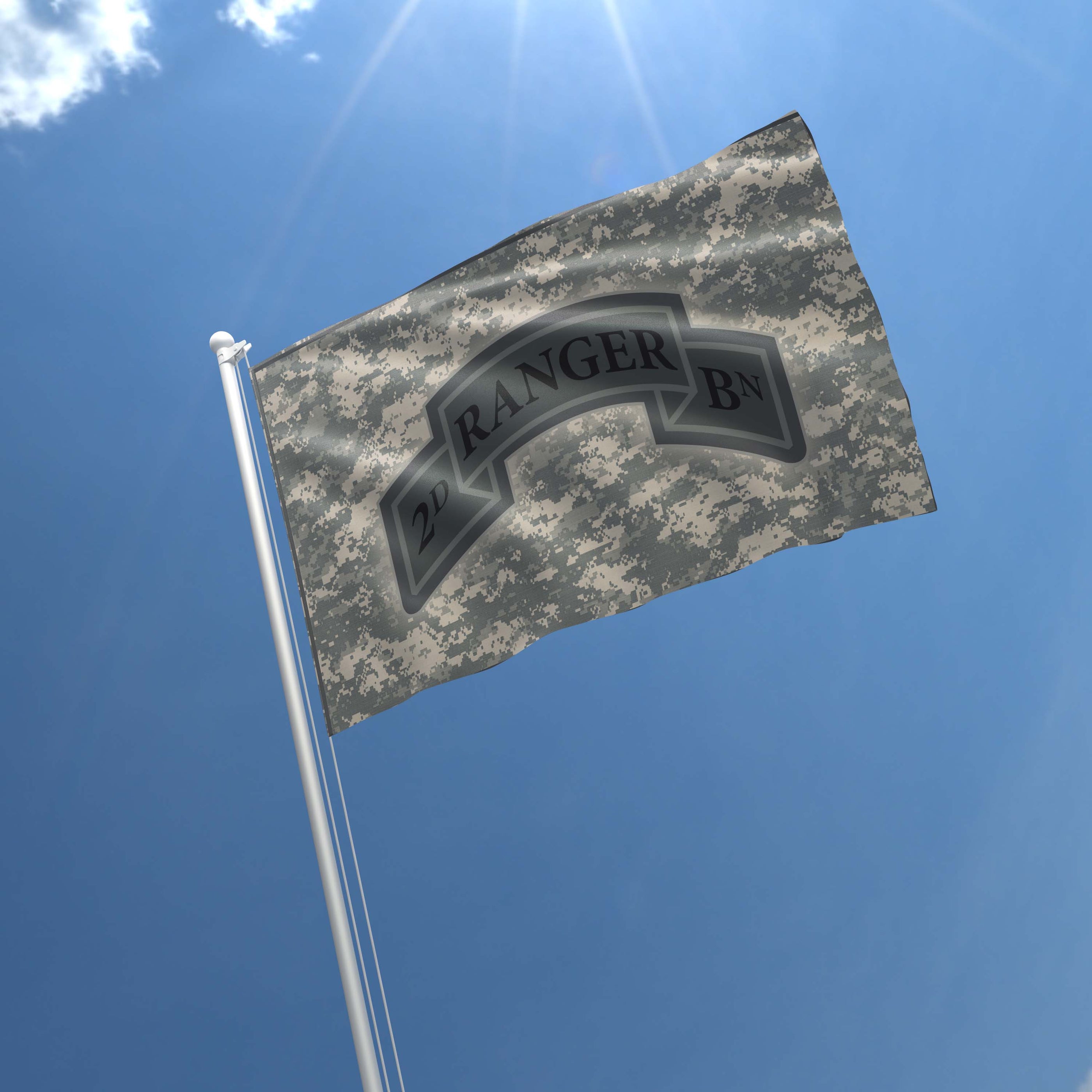 US Army Ranger Battalion Insignia Flag Banner — Apedes Flags And Banners