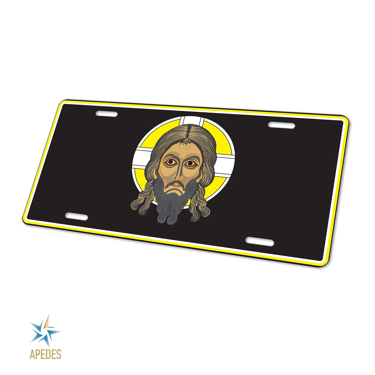 Khorugv Jesus Chistian Decorative License Plate — Apedes Flags And Banners